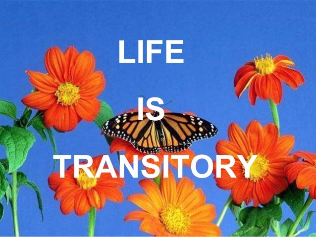 Life is transitory