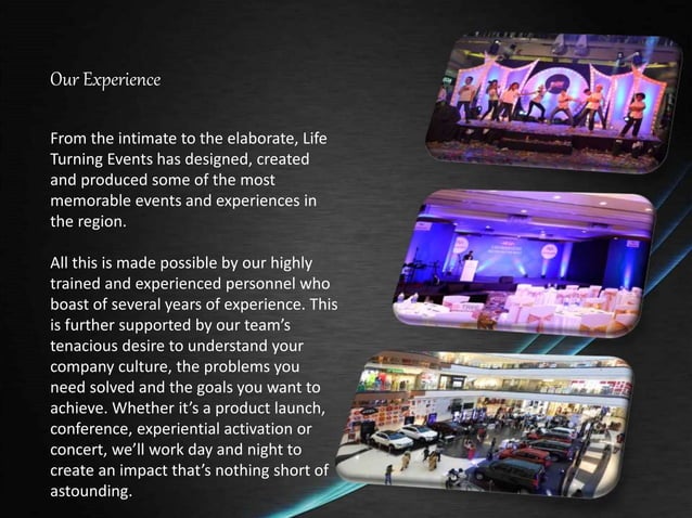 Life Turning Events Company Portfolio | PPT