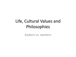 Life values | PPTX