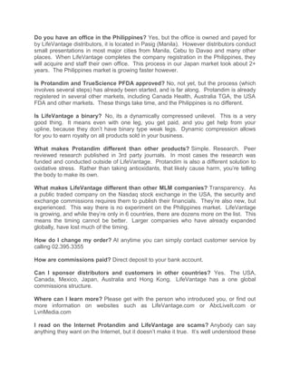 Life vantage philippines | PDF