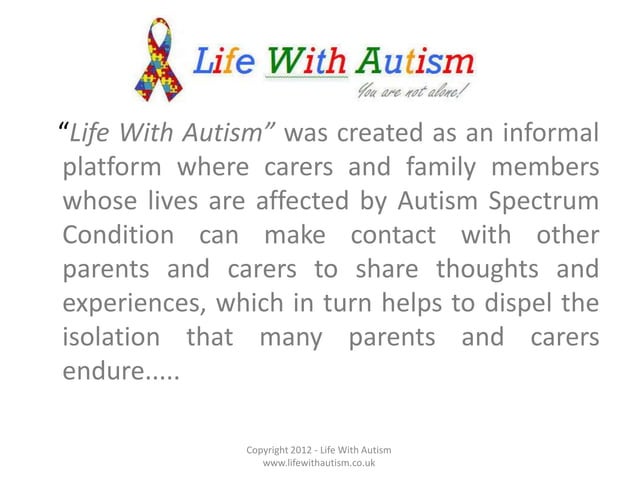 Life With Autism Presentation | PPTX | Special Needs Kids | Parenting