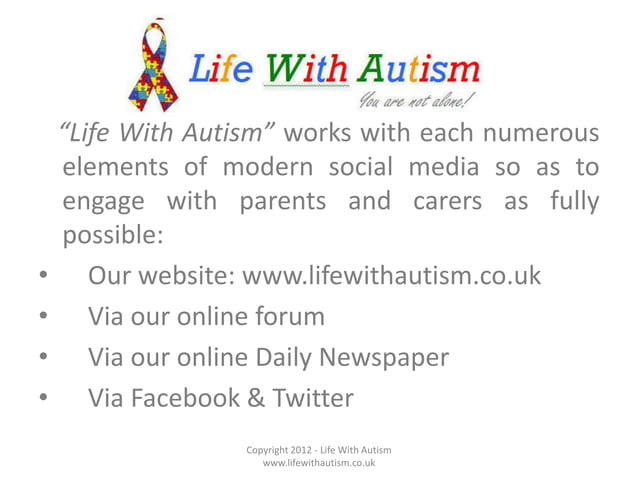 Life With Autism Presentation | PPTX | Special Needs Kids | Parenting