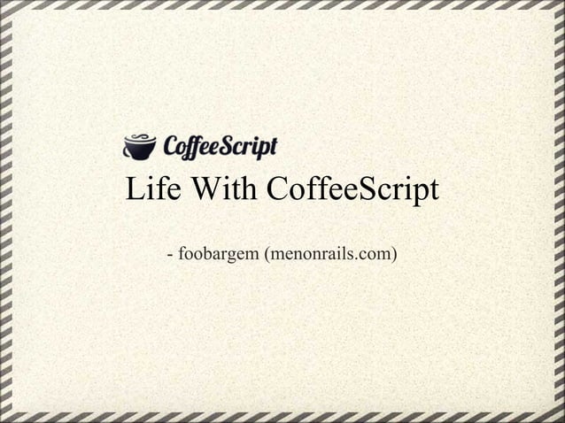 Life with coffee_script | PDF