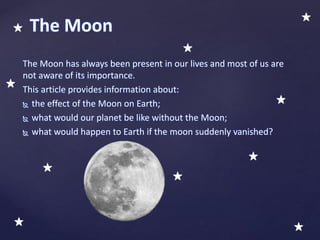 Life without the Moon | PPTX