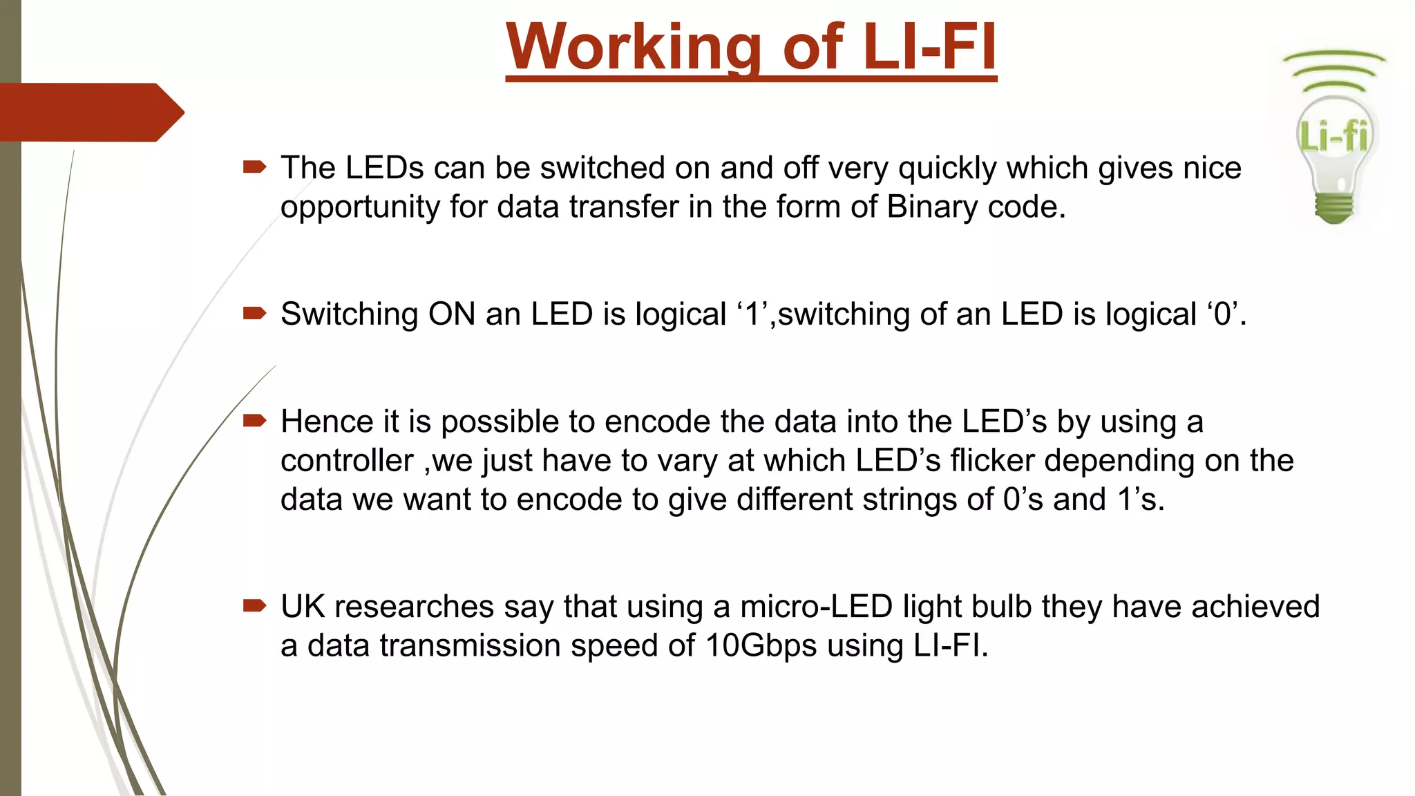 Li-Fi Technology PPT | PDF