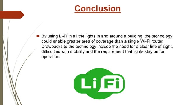 Li-Fi Technology PPT | PDF