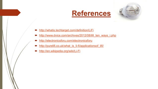 Li-Fi Technology PPT | PDF