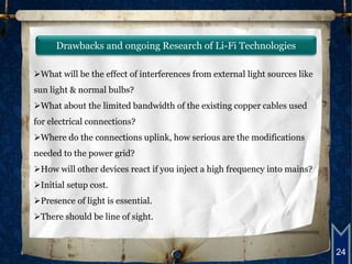 LiFi Visible light Communication technology | PPT