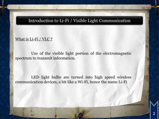 LiFi Visible light Communication technology | PPT