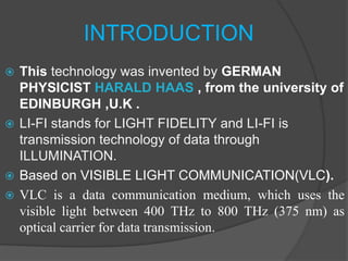 Li fi Technology | PPTX