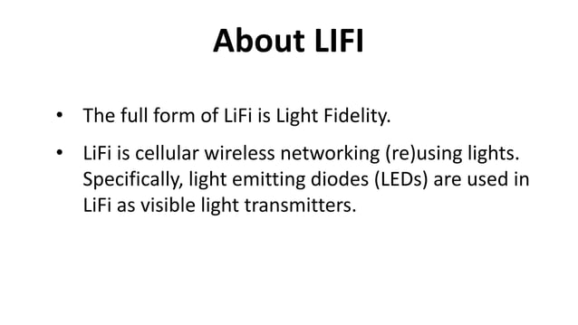 Lifi Technology | PPT
