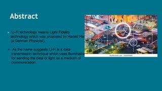 How li fi technology is working is being presented. | PPT