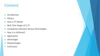 @Paper Presentation on Li-Fi (light fidelity system) | PPT