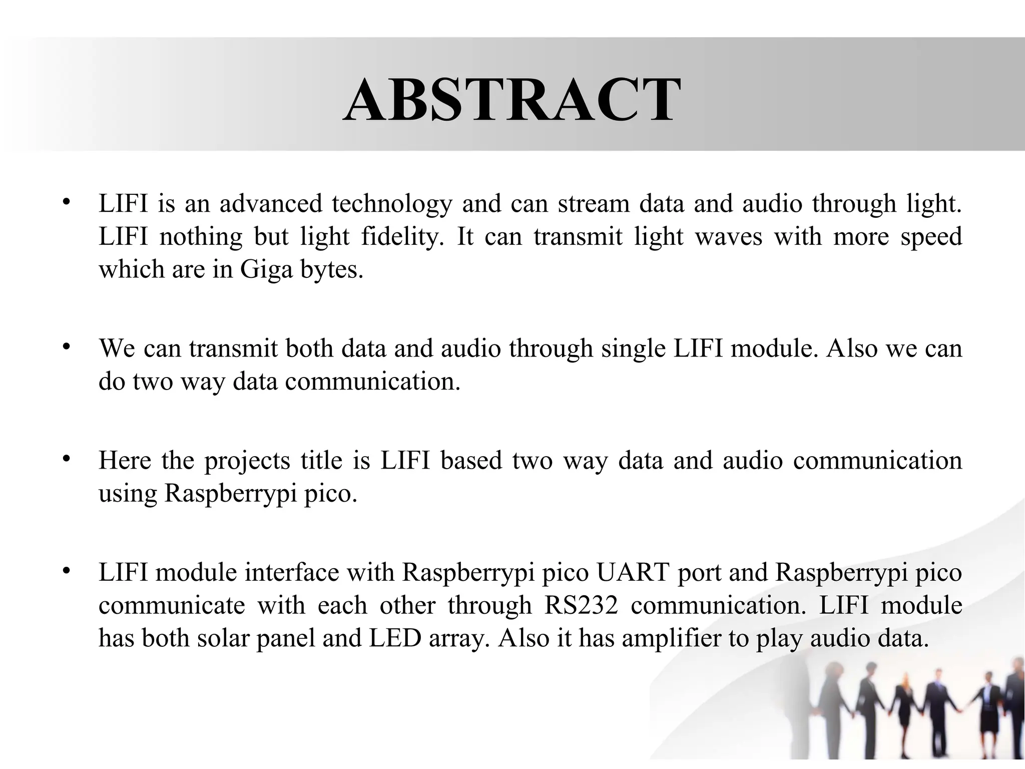 LIFI BASED TWO WAY FULL DUPLEX COMMUNICATION.ppt