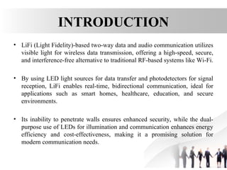 LIFI BASED TWO WAY FULL DUPLEX COMMUNICATION.ppt
