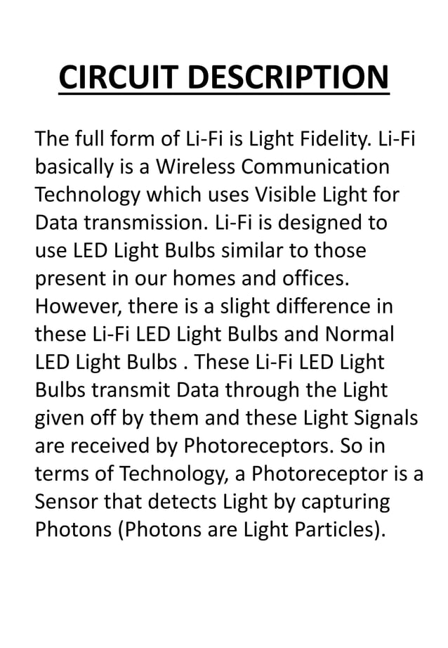 lifi circuit.pdf | Dance and Electronic Music | Music