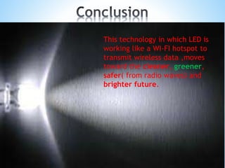 Li fi technology paper presentation, Li- Fi, VLC, Visible light ...