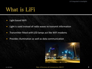 LiFi in streetlights | PPT
