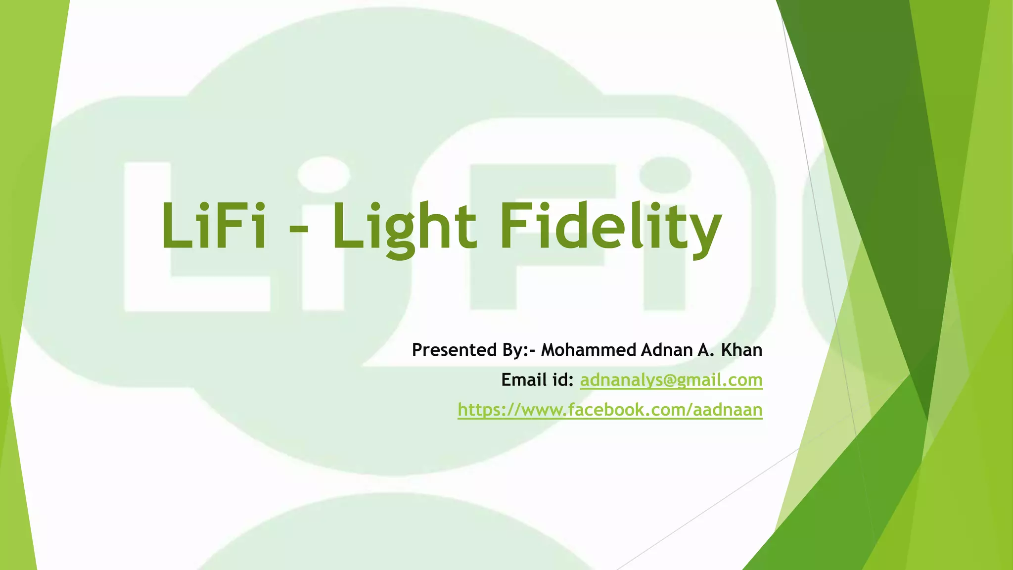 Li-Fi – Light Fidelity (Animated) | PPTX