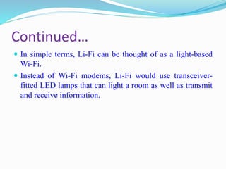 Lifi ppt | PPTX