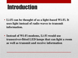 Li fi ppt | PPSX