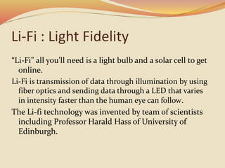 Lifi ppt final | PPTX
