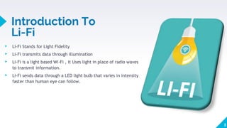 LI-FI TECHNOLOGY SEMINAR TOPIC | PPTX