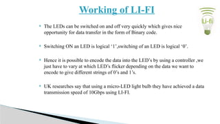 Li - fi ( light fidelity) , it's about light | PPTX