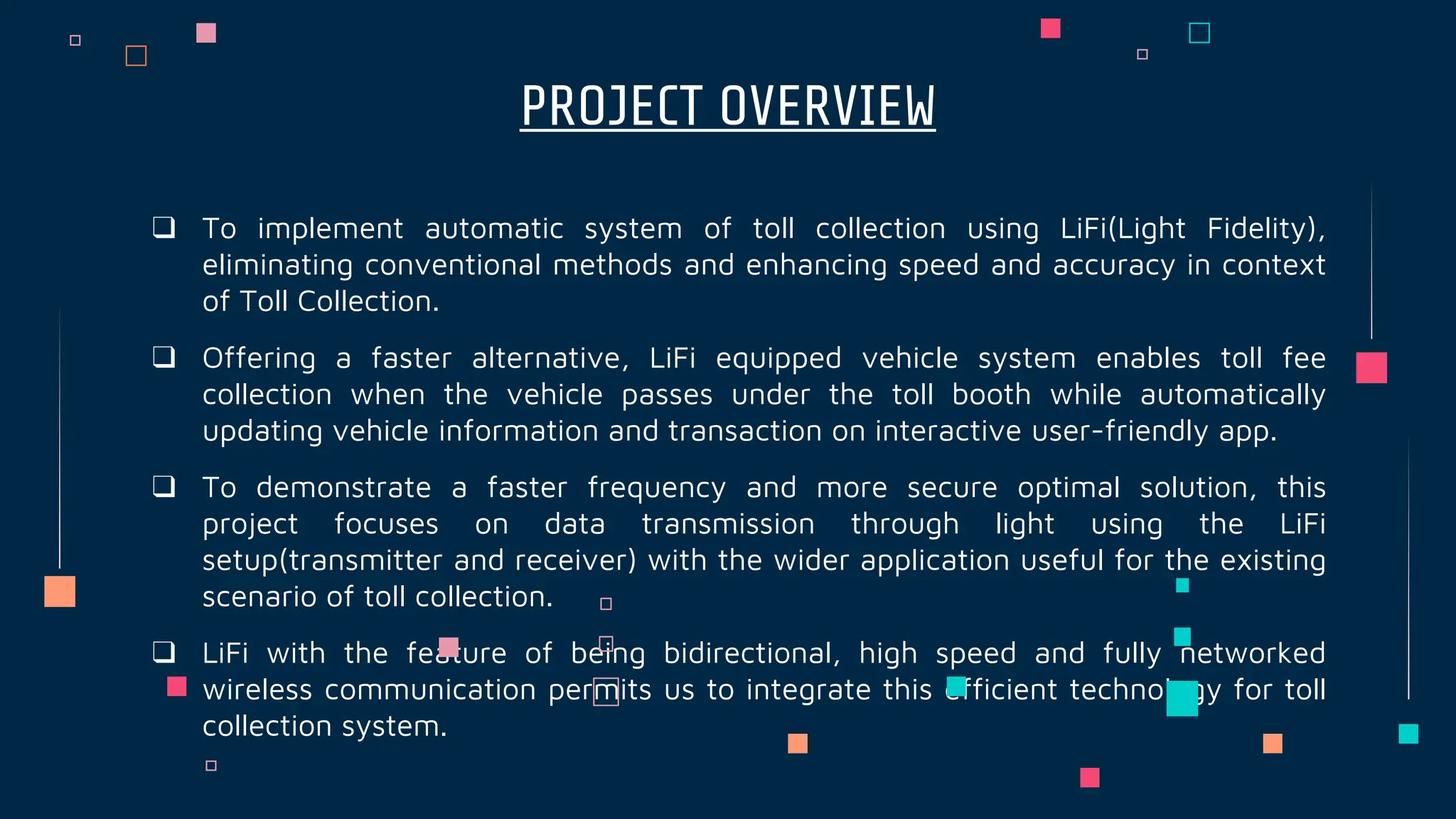 LIFI _ SMART TOLL COLLECTION SYSTEM final.pptx | Computer Networking ...