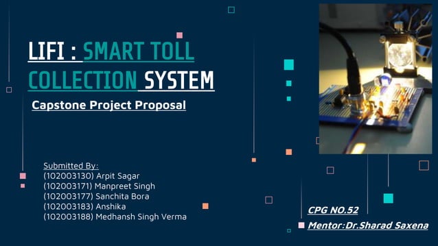 LIFI _ SMART TOLL COLLECTION SYSTEM final.pptx | Computer Networking ...