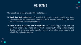 LIFI _ SMART TOLL COLLECTION SYSTEM final.pptx | Computer Networking ...