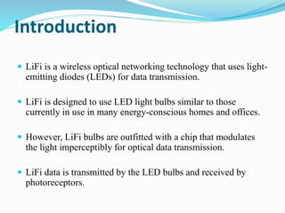 Li fi technology ppt | PPTX