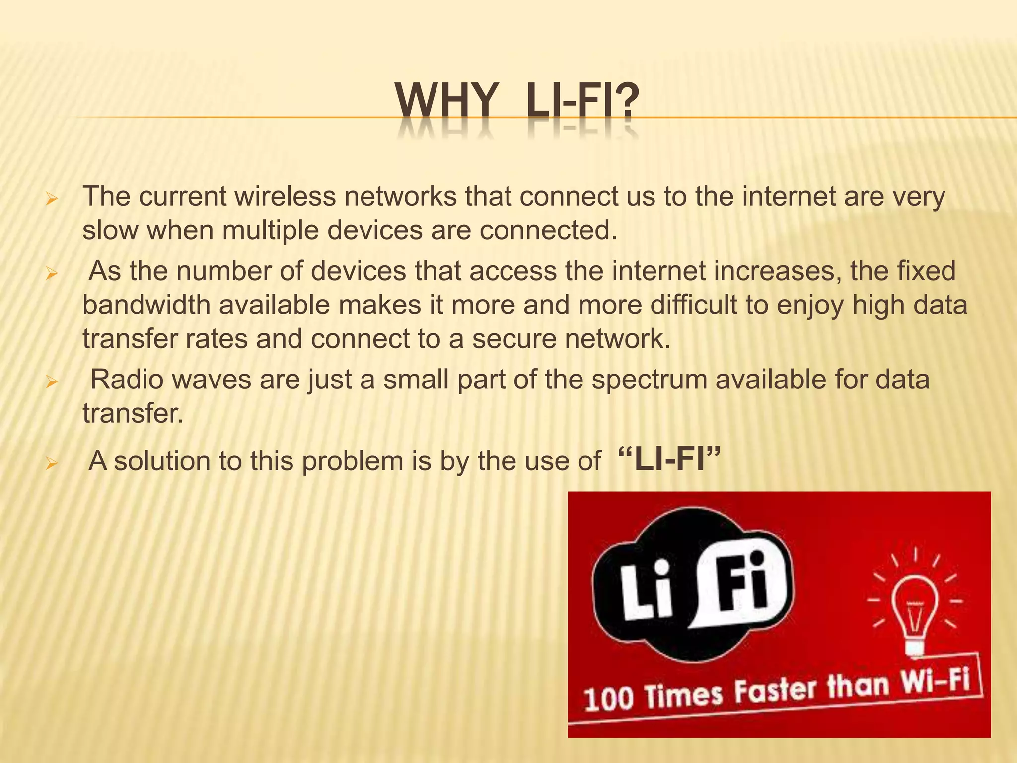 Lifi technology ppt | PPTX | Computer Networking | Computing