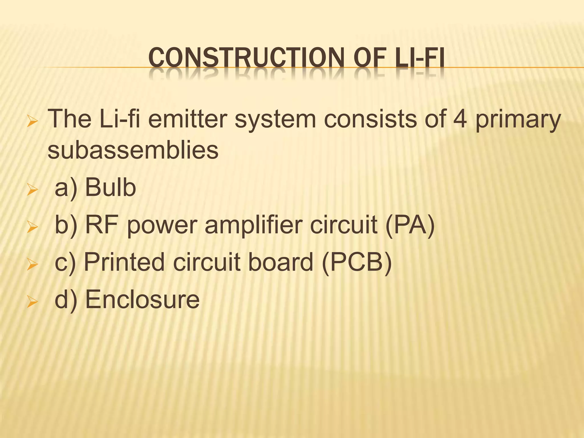 Lifi technology ppt | PPTX