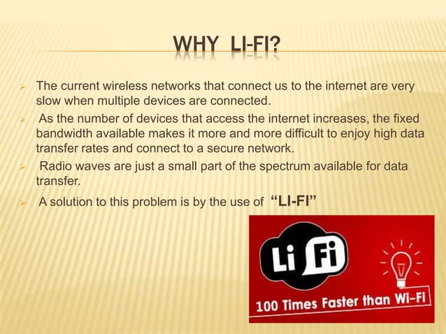 Lifi technology ppt | PPTX | Computer Networking | Computing