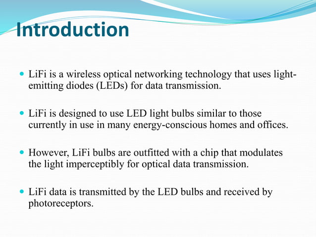 Li Fi Technology ppt.pptx ifjdwcjcejjdchbdjcbjdb | PPT