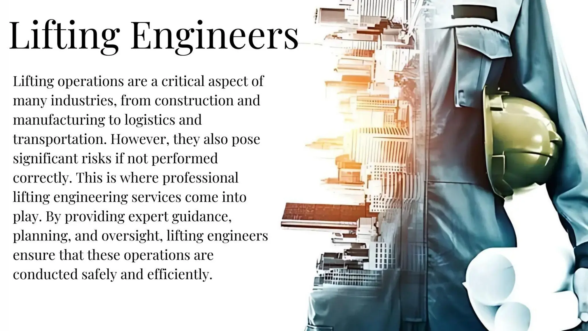 Safeguarding Your Projects Lifting Services | PPTX