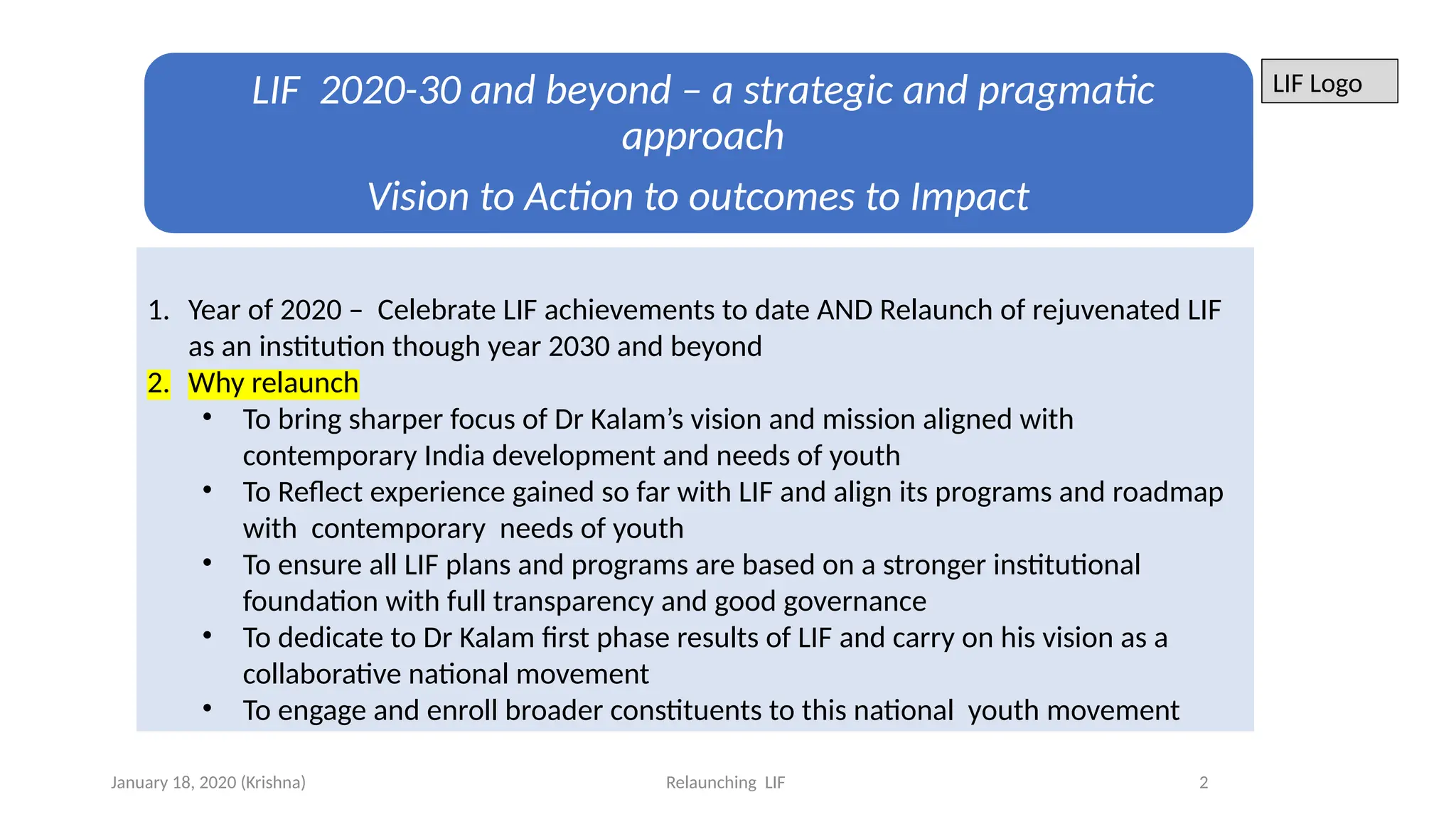 Lead India Foundation and its path forward | PPTX