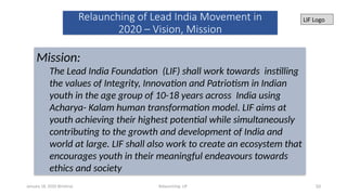Lead India Foundation and its path forward | PPTX