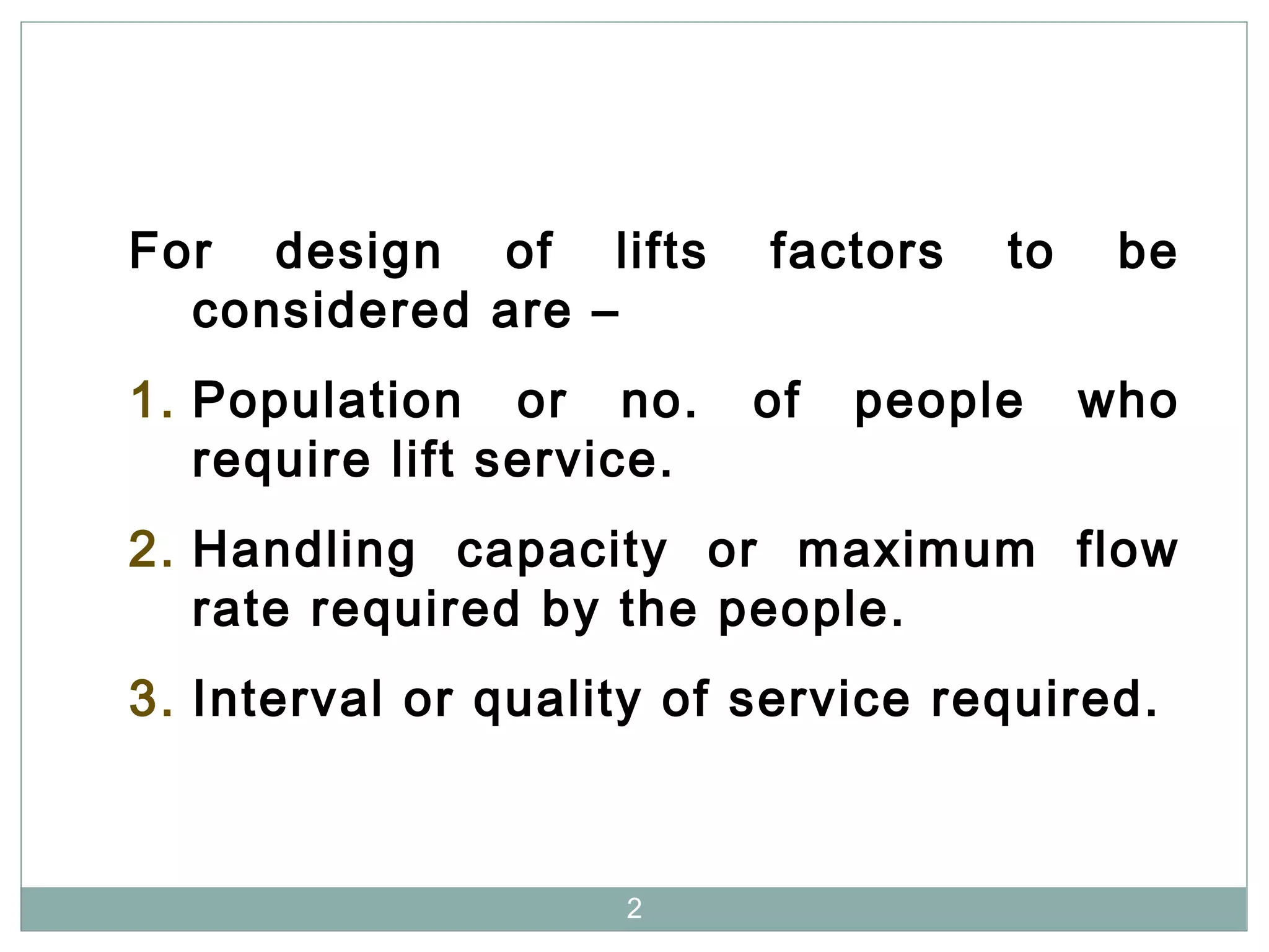 Lift Design | PPT