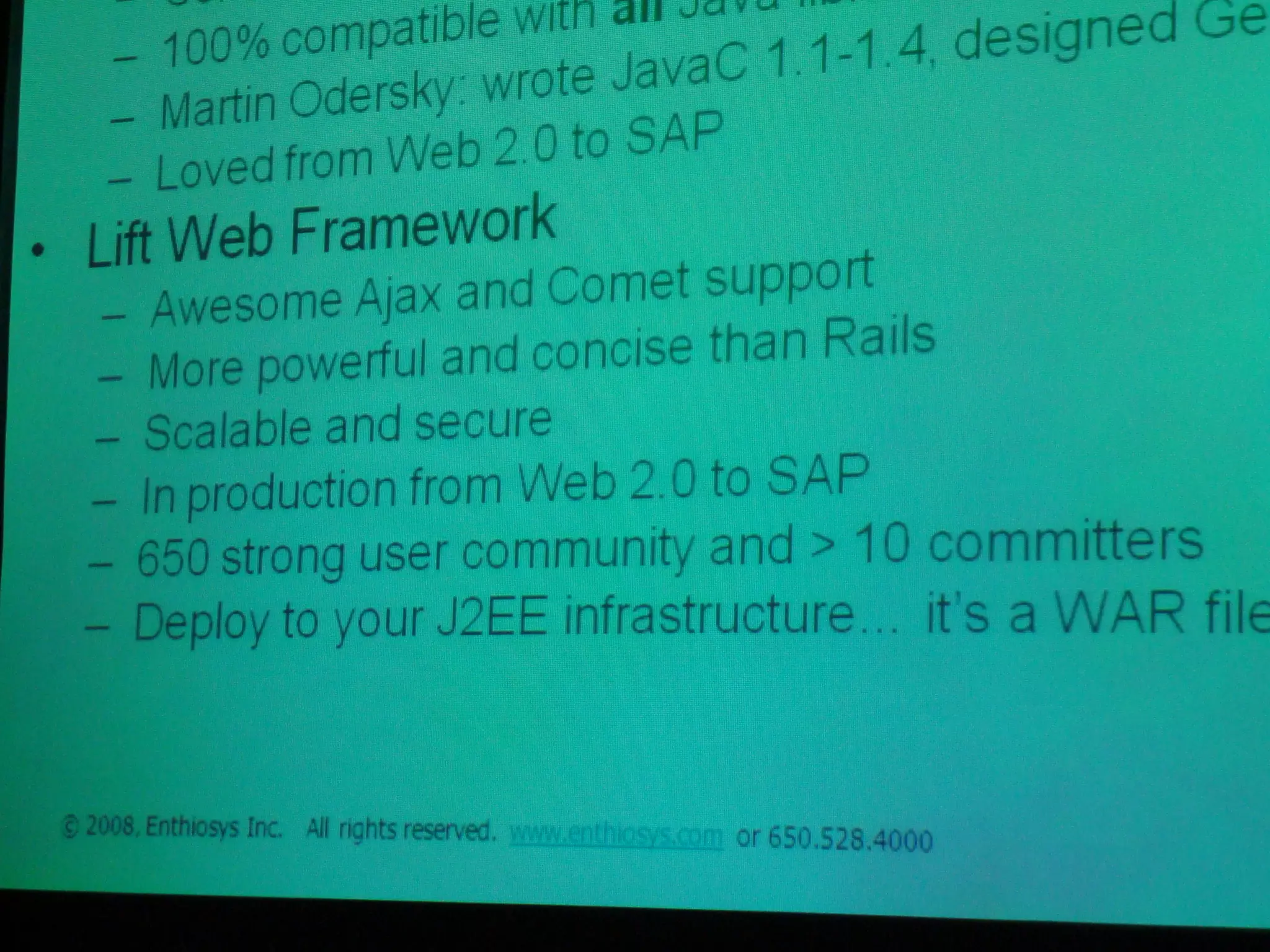 Lift Web Framework And Scala Programming Language Talk Ppt