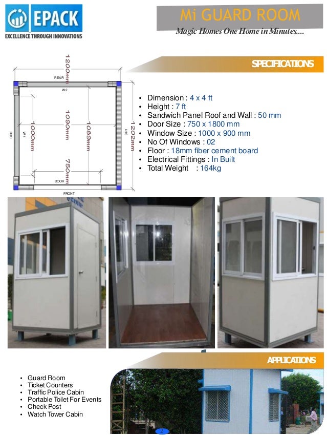 Liftable Portable Cabin - EPACK Prefab | PPTX | Home Improvement | Home ...