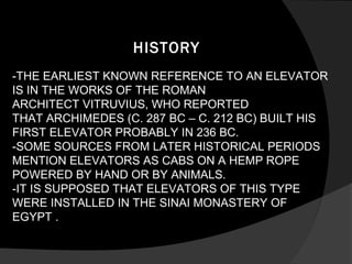Lift and escalators | PPT