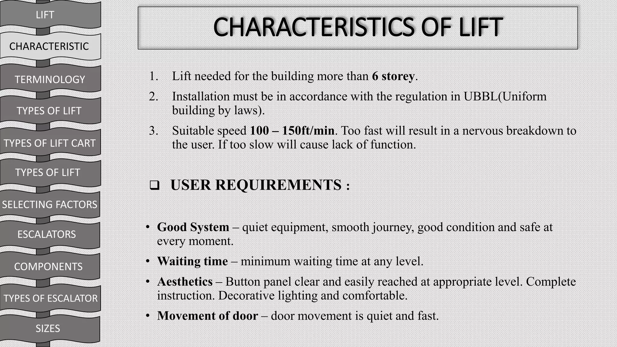 Lift, Escalators and travelator.pptx