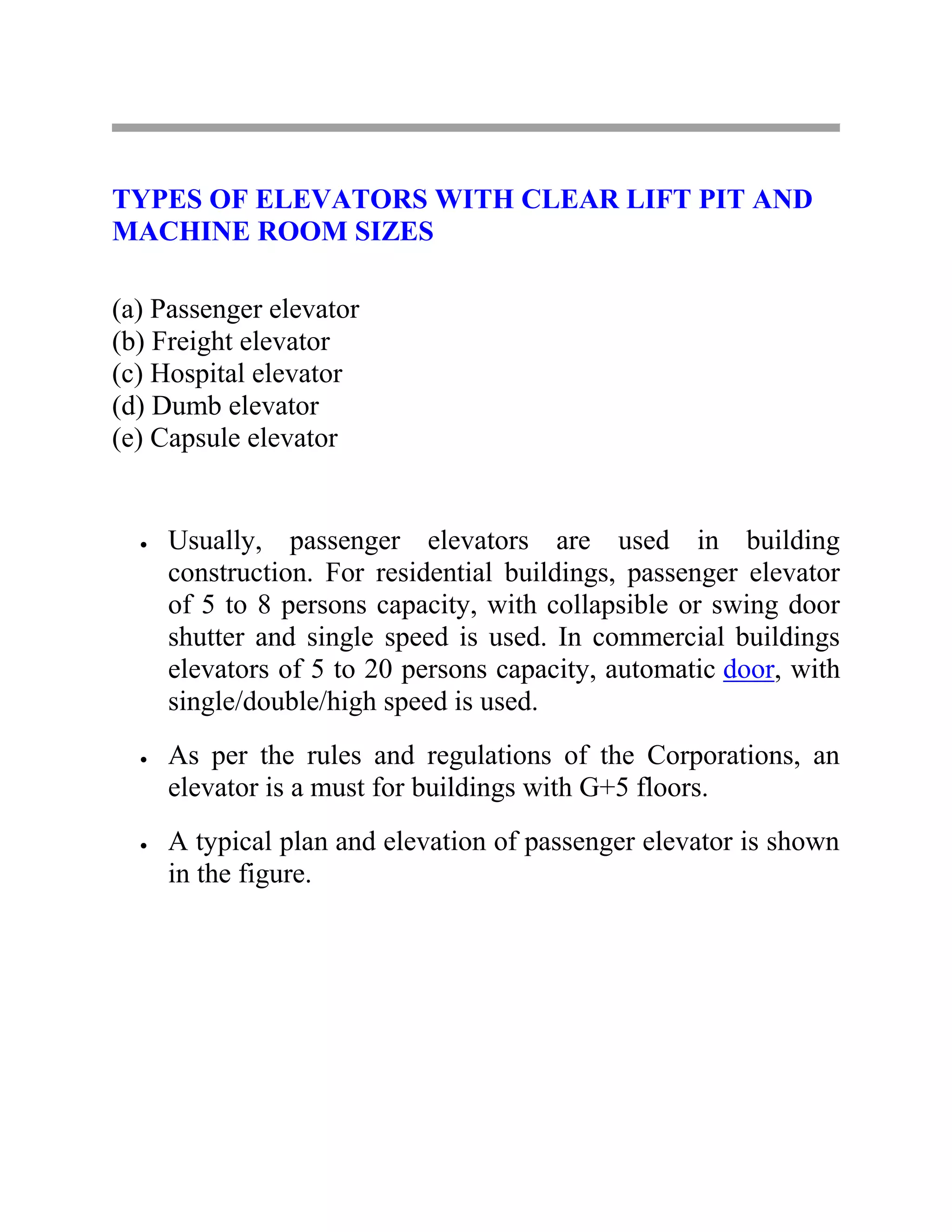 Lift elevator work procedures - types, checklist, precautions ...