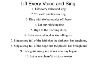 Lift Every Voice and Sing | PPTX