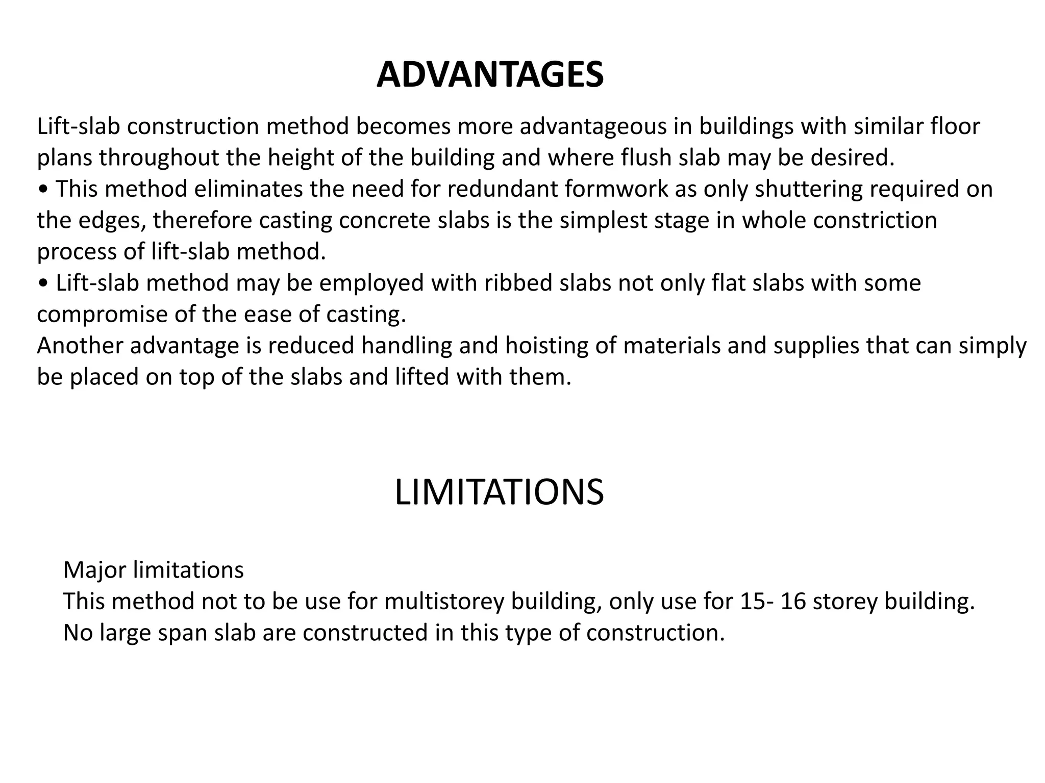 Lift form slab construction | PPTX
