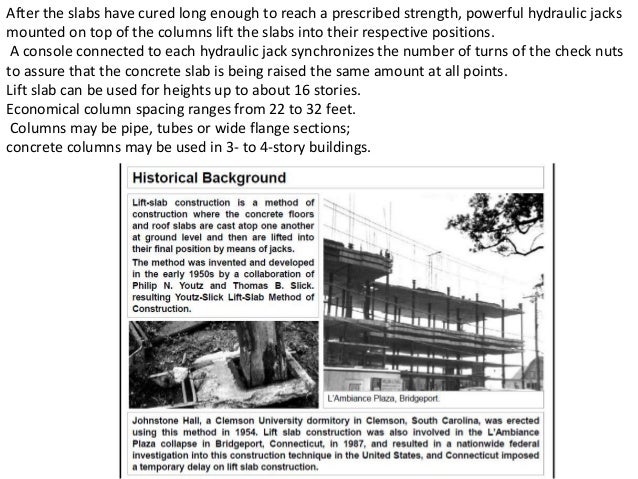 Lift form slab construction