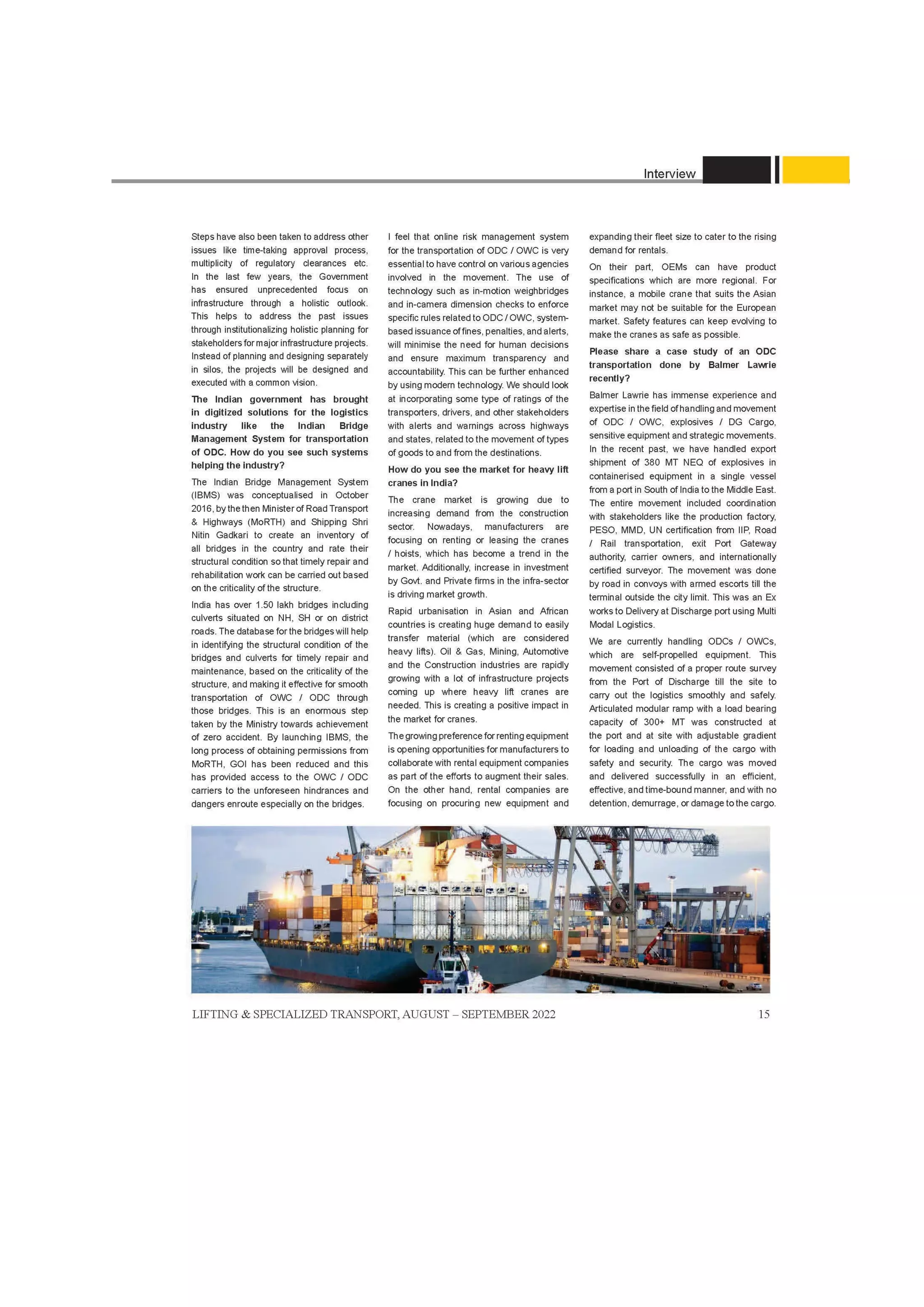 Lifting and Specialized Transport Magazine – August – September issue ...
