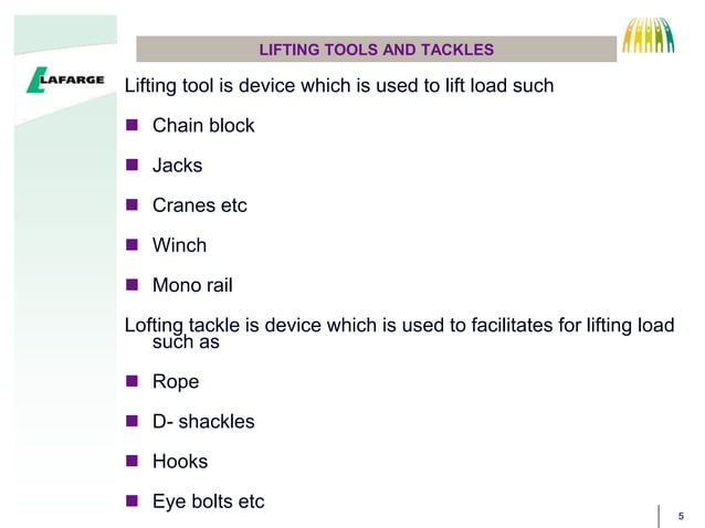 Lifting-tools-tackles rigging practice .ppt